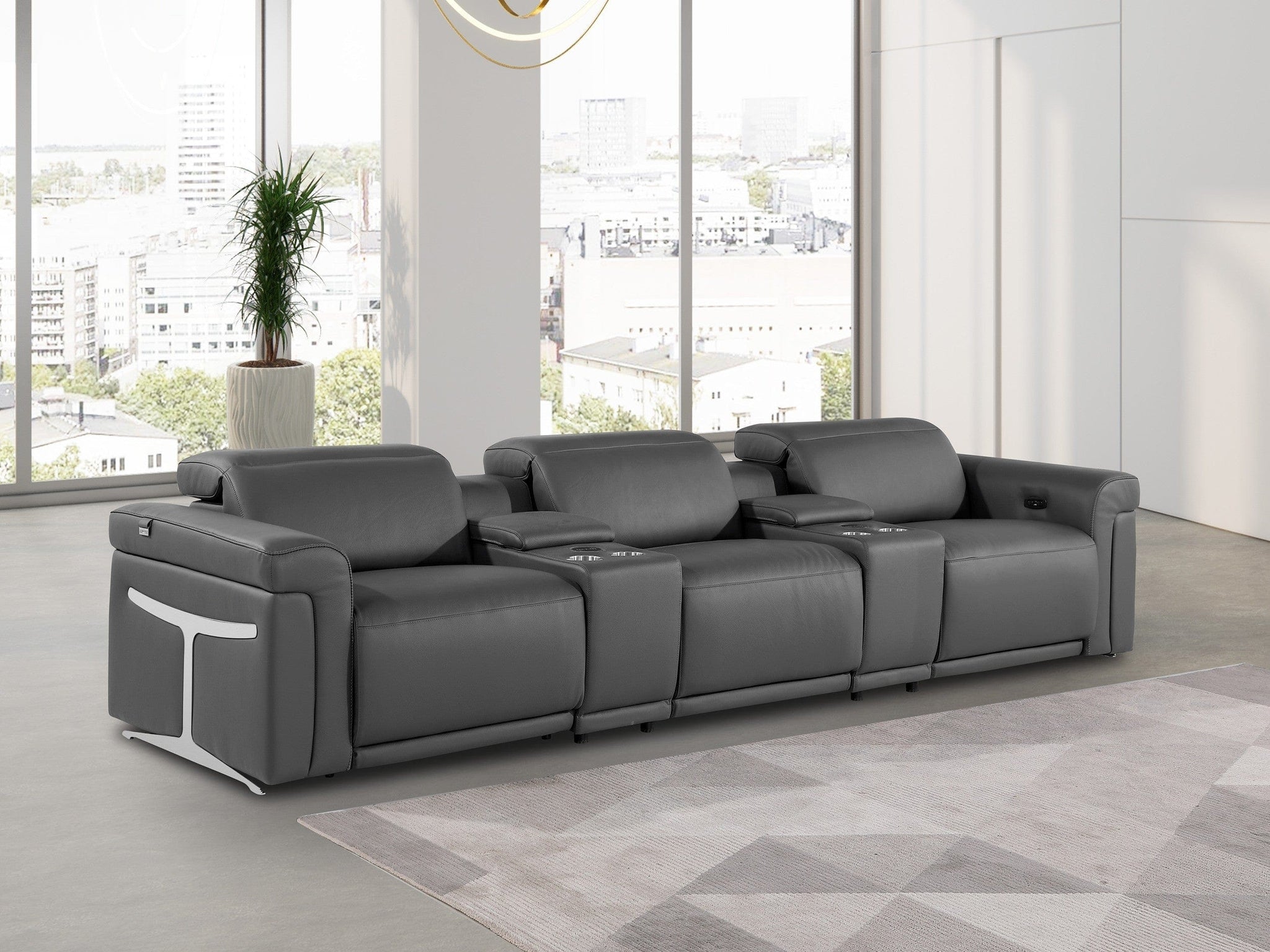 Global United 1126 - Divanitalia 5PC Power Reclining Sofa – Elite ...