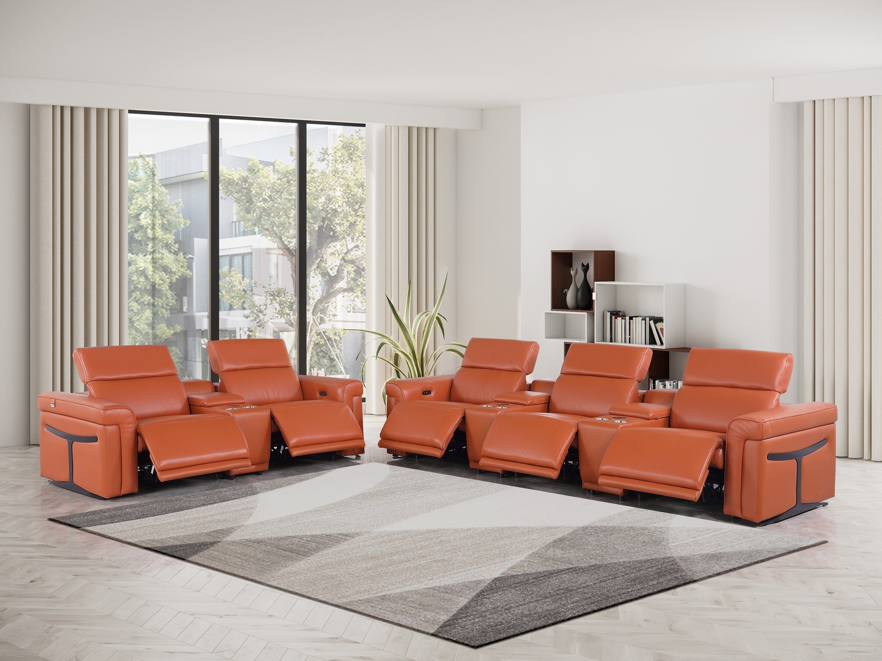 Global United 1126 - Divanitalia 8PC Power Reclining Sofa Set – Elite ...